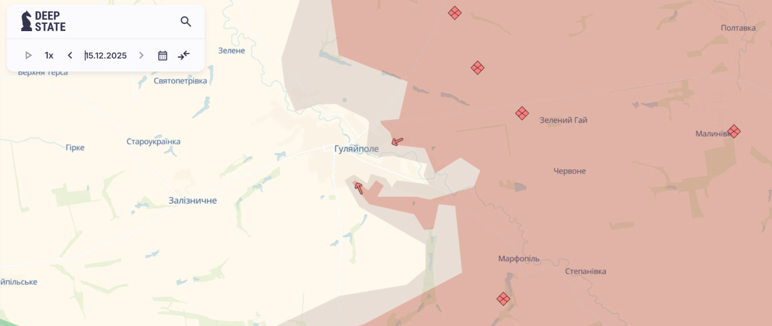 Росія просунулась у Гуляйполі, – DeepState (КАРТА)